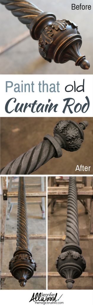 A Painted Curtain Rod - an easy DIY update for window treatements