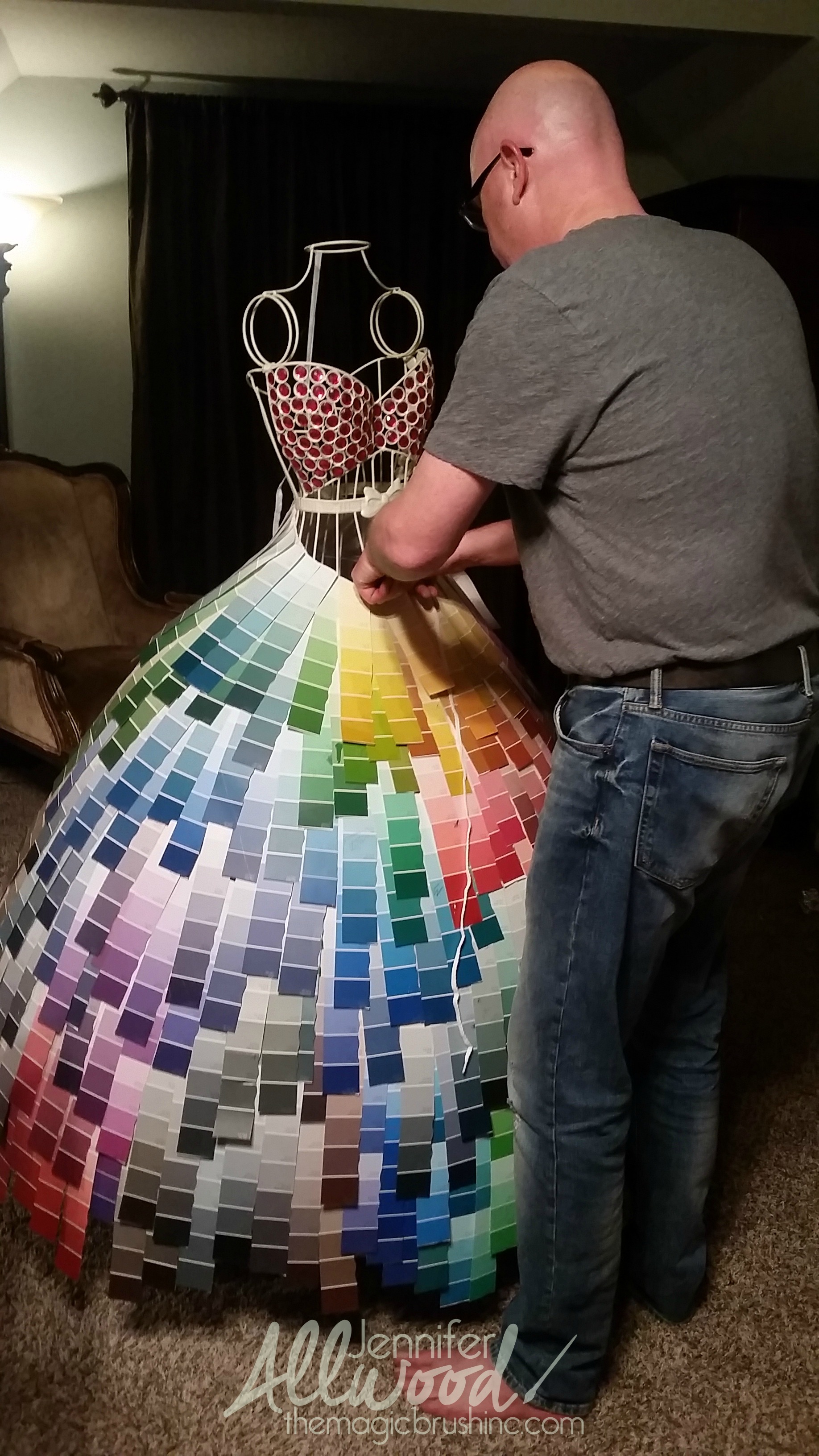 paint chip mannequin
