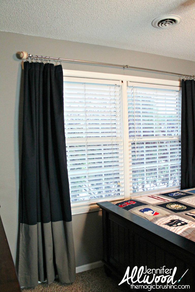 Baseball Curtain Rod Finials • Jennifer Allwood