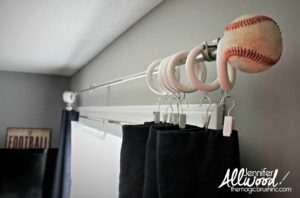 Baseball Curtain Rod Finials • Jennifer Allwood