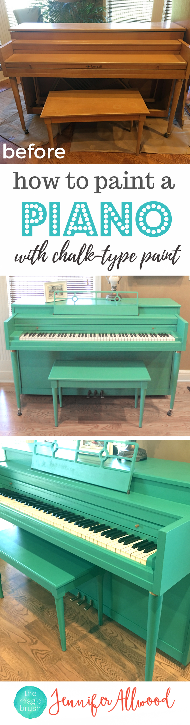 How to make a painted piano with chalk-type paint | Magic Brush