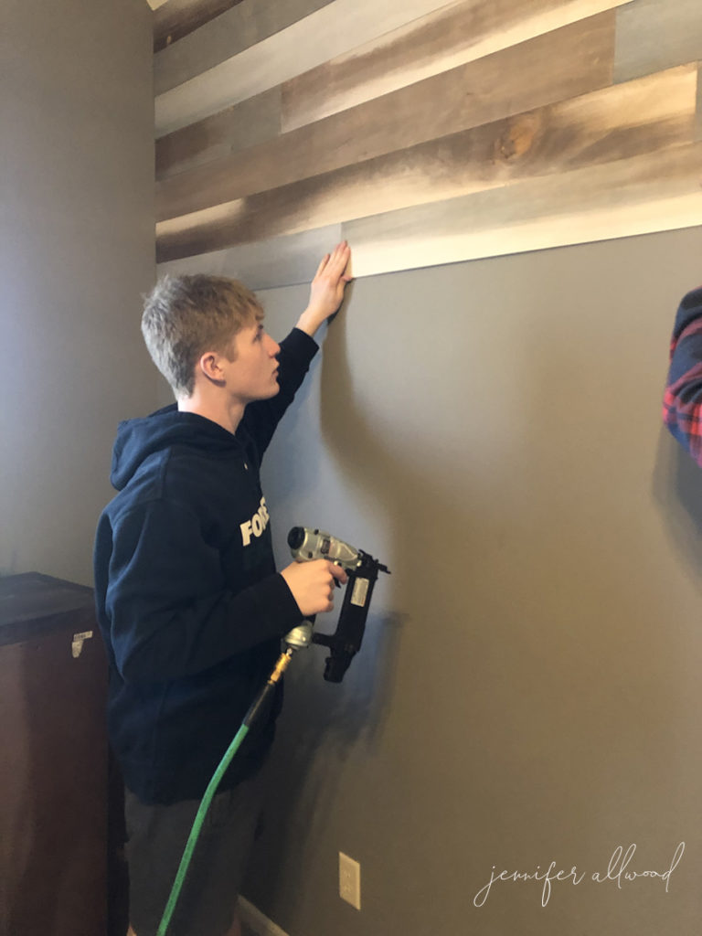 How to Put Up a Wood Wall in Under 3 Hours | Jennifer Allwood